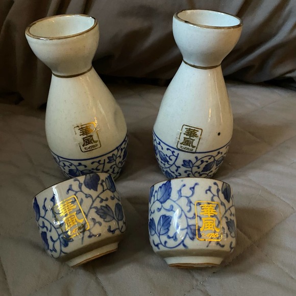 Unknown | Dining | Sake Tea Set Kafuh Japanese Blue Grey Set With 2 ...